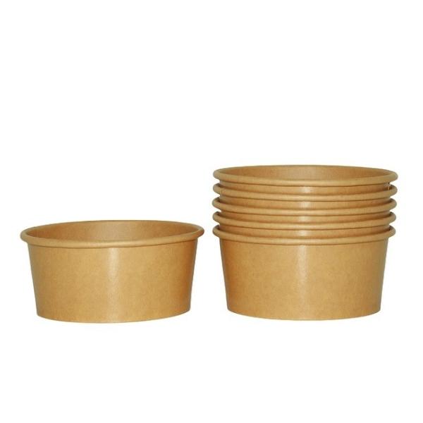 Quality Disposable Versatile Paper Cups For Hot Soup 16oz Kraft Soup Containers for sale