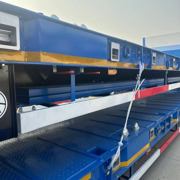 Quality 20ft 40ft 2 Axles 3Axles Extendable Lowbed Lowboy Flatbed Semi Trailer Truck for for sale