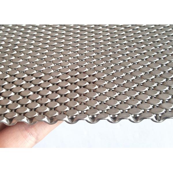 Quality Antique Brass Plated Metal Mesh Cladding , Brass Color Elevator Cab Wire Mesh for sale