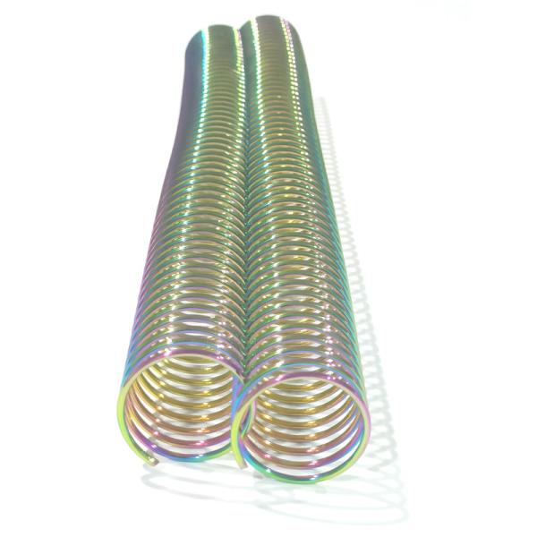 Quality Rainbow Single Loop Electroplated Metal Spiral Coils For Bookbinding for sale