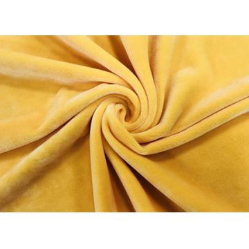 Dark Yellow Velvet Fabric Material 280GSM 92% Polyester Microfiber Velvet