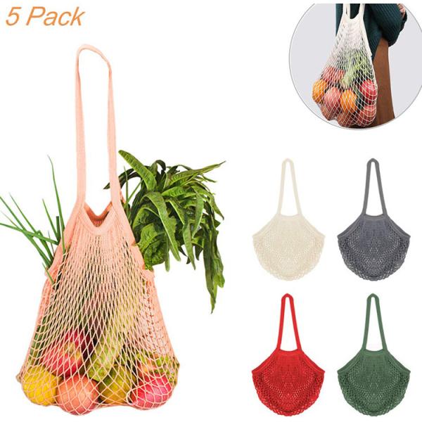 Quality SA8001 40cm Reusable Cotton Grocery Bags Reusable Mesh Shopping Tote ISO14001 for sale