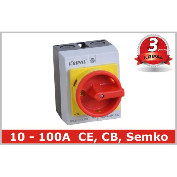 Quality Emergency Stop Off 10A IP65 Rotary Isolator Switch Safety Disconnect Switch for sale