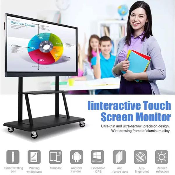 Quality Movable Touch Screen Interactive Board , Anti Glare Digital Board For Teaching for sale
