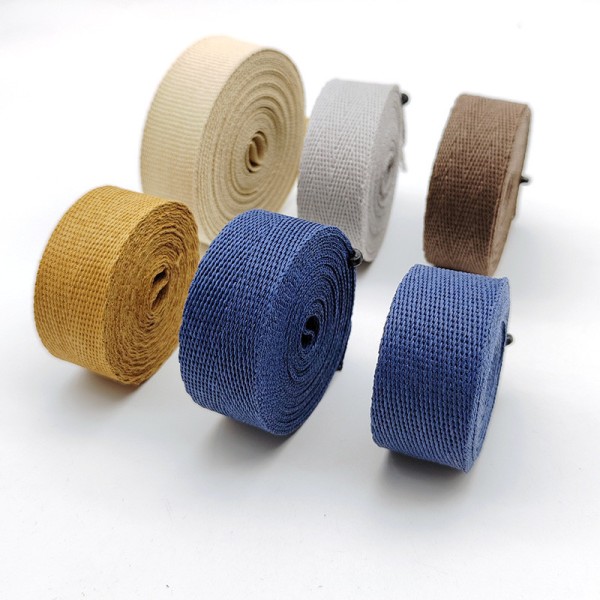 Quality GRS Herribone Woven Paper Ribbon Roll Plain Pattern Assorted Color Solid for sale
