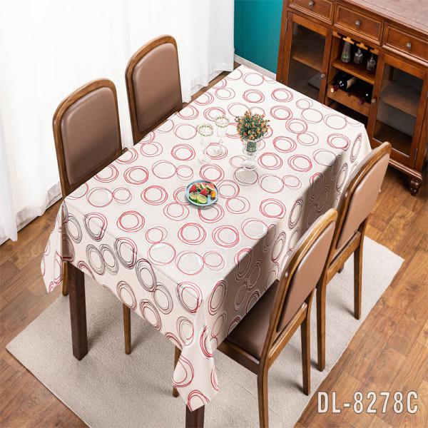 Quality Oil Proof Rectangle Floral Tablecloth PVC Restaurant Tablecloth Roll and for sale