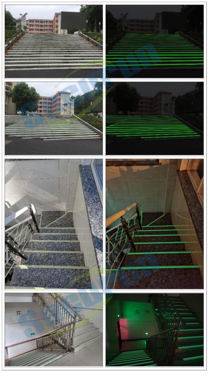 Aluminum Photoluminescent Egress Path Markings Stair Nosings 5
