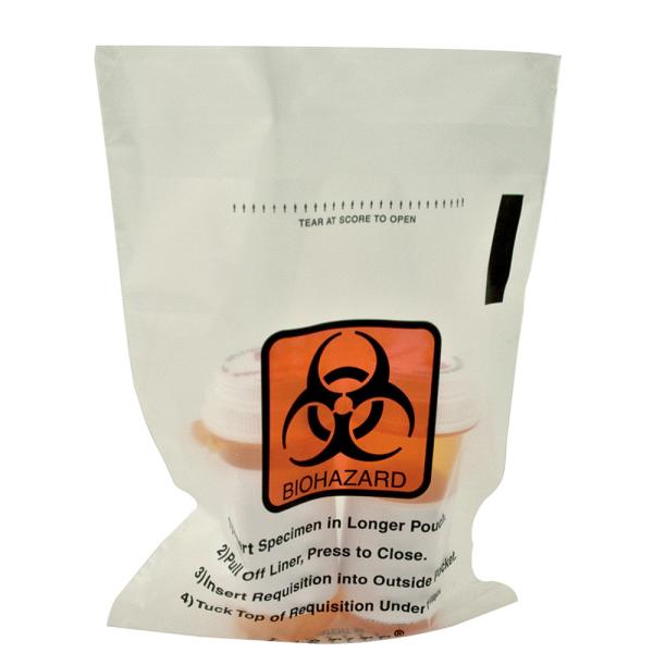 Quality Biohazard Transparent 8x10cm Specimen Transport Bag Heat Seal for sale