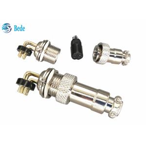 Quality Right Angle Gx12 3 Pin Connector PCB Soldering 90 Degree Pins 3A 200V for sale