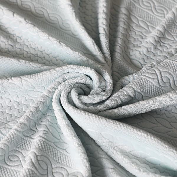 Quality Embossed Knitted 200gsm Soft Blanket Fabric 58'' 60" for sale
