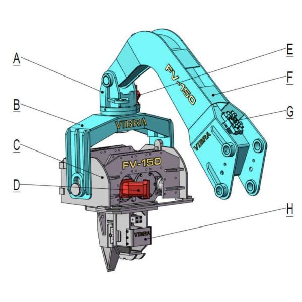 Quality Vibro Hammer - 6m Piling Depth & Flexible Operation for sale