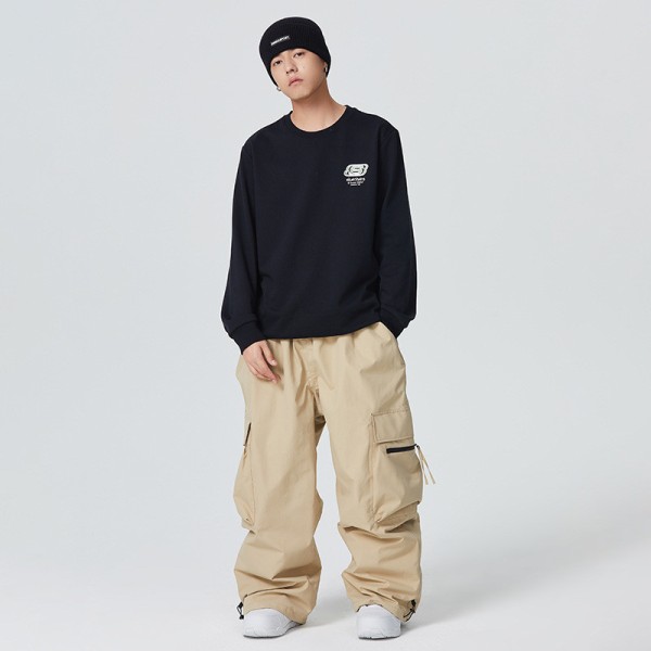 Quality Seamless Fusing Khaki Snowboard Pants Custom Logo OEM Waterproof 3L Unisex Ski Wear for sale