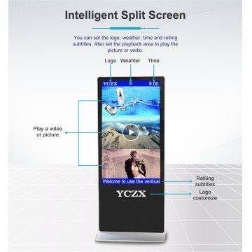 Quality 65 Inch Touch Screen Information Kiosk Wifi Android Digital Board Video for sale