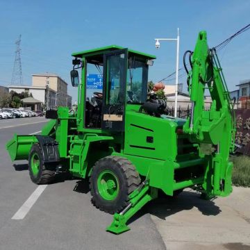Quality 37kw Wheel 4x4 Excavator Backhoe Loader Compact Mini Digger Loader for sale