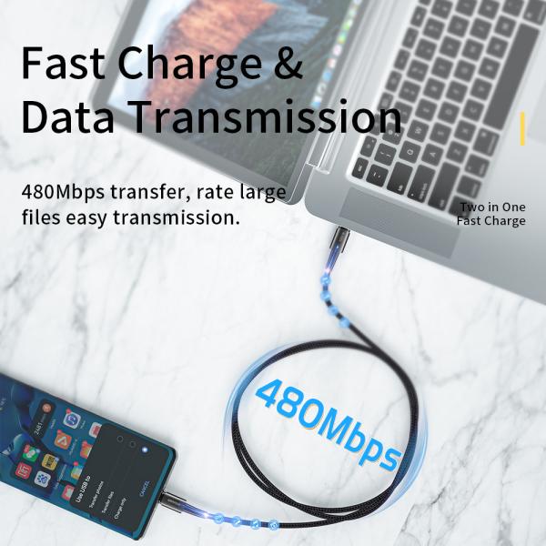 Quality Essager USB charging Data Cable 100W 60W Type C to Type C Cable For Mbk Huawei for sale
