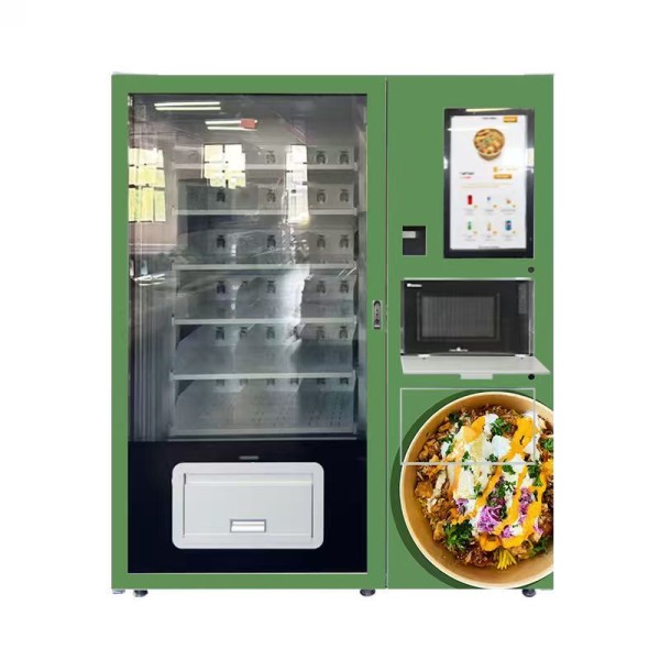 Quality Frozen Food Vending Machine with Built-In Microwave Station 3℃ Refrigeration and Customizable Stickers & Wraps for sale