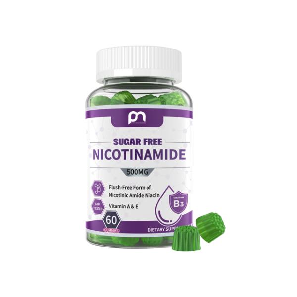 Quality Health Glow Sugar-Free Niacinamide 500mg Gummies | Flush-Free B3 + Collagen | 60 Count for sale