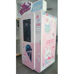 Quality Real Time Monitoring Cups Ice Cream Vending Machine With 32inch Touch Screen for sale