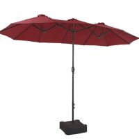 Quality Hotel Coffee Shop Garden Patio Umbrella with Manual Control and Iron Steel Frame for sale