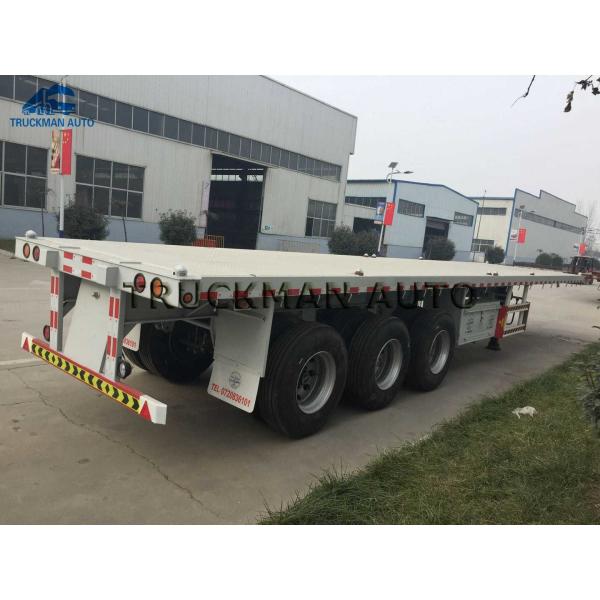 Quality Mn Steel Flatbed Container Trailer , Semi Storage Containers In 60 Tons Loading for sale