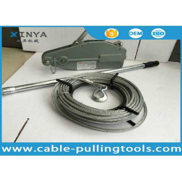 Quality 1.6T Tirfor Cable Pulling Tools Wire Rope Winch with steel rope for hoisting for sale
