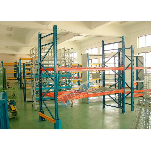 Quality Double Deep Pallet Racking System For Warehouse , Each Level Adjustable Pallet Racking Box Shape Beam for sale