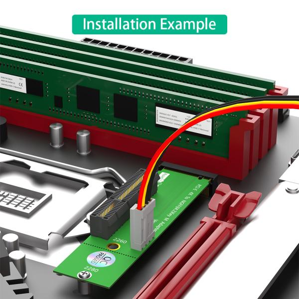 Quality PCI Express PCI-E 4X to NGFF M.2 PCIe Riser Card X4 to M2 Key M Adapter for sale