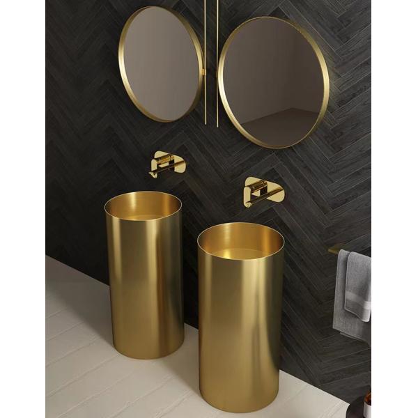 Quality Luxury Metal Sink Pedestal , Freestanding Pedestal Basin Stainless Steel 304 for sale