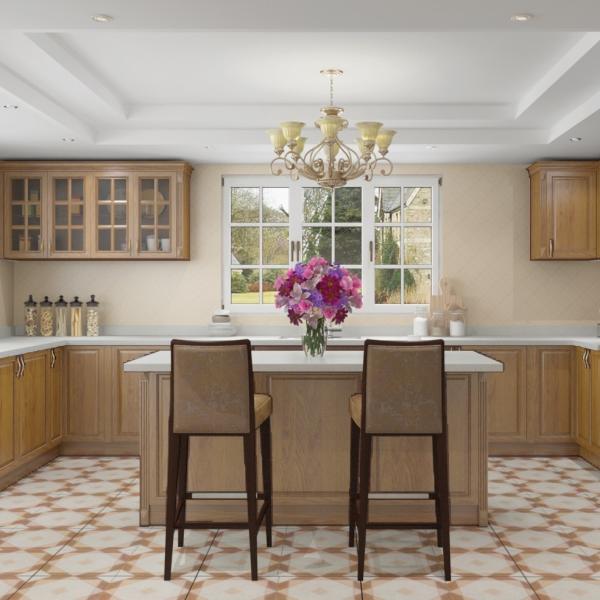 Quality Unassembled Traditional Kitchen Cabinet Solid Wood Walnut Customized for sale