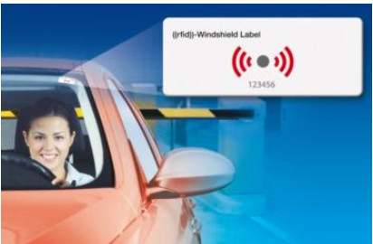 Quality 960MHZ Auto Management UHF RFID Windshield Label R6P Chip for sale