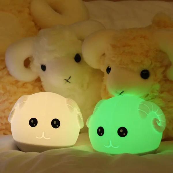 Quality Rechargeable LED Bed Lights Mini Motion Sensor Sheep Silicone Material For Kids for sale