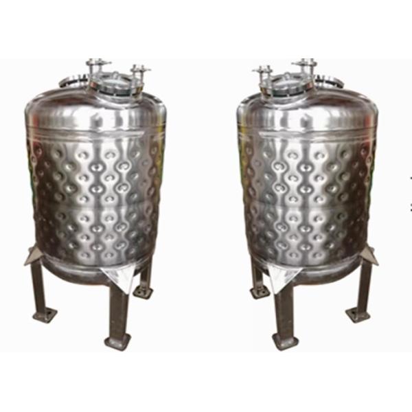 Quality Stainless Steel 250L Dimple Jacket Tank For Cooling for sale