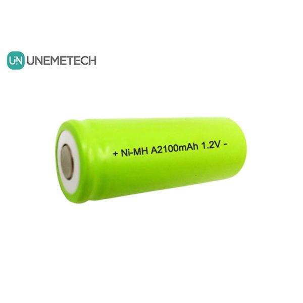 Quality NiMH A2100mAh Battery 1.2V A 2100mAh Rechargeable Battery For Flashlight CE Approved for sale