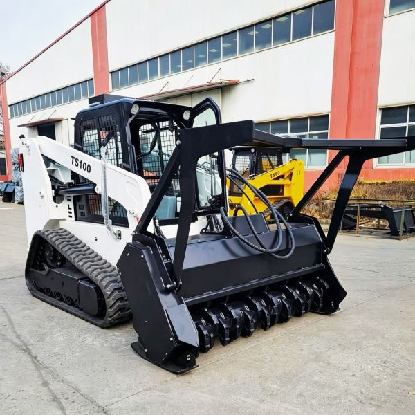 Quality TS100 Tracked Skid Steer Loader with Forest Mulcher for Heavy Land Clearing Popular in Barbados for sale