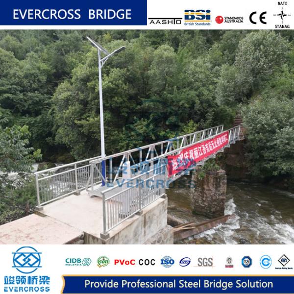 Quality Facility Metal Foot Bridge Prefabricated Steel Pedestrian Bridges For Remote Rural Areas for sale