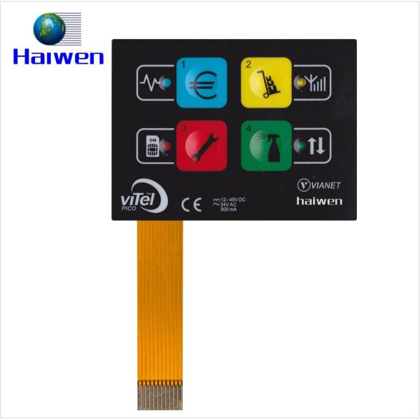 Quality Embossed Domes PET Circuit Membrane Switch Waterproof Keyboard With LED for sale