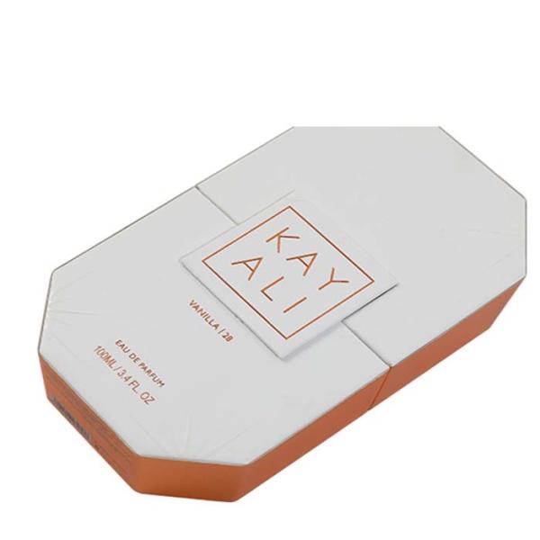 Quality Fashion Orange Perfume Packaging Box Custom UV Coating Surface for sale
