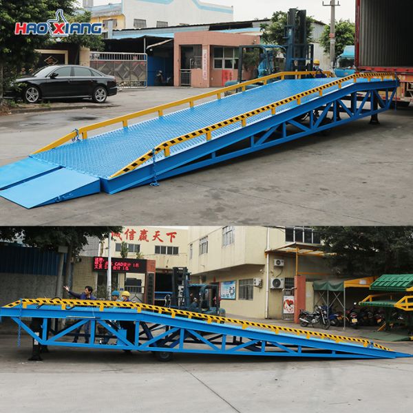 Quality Adjustable Portable Container Loading Ramps 20ton Loading Dock Hydraulic Ramp for sale