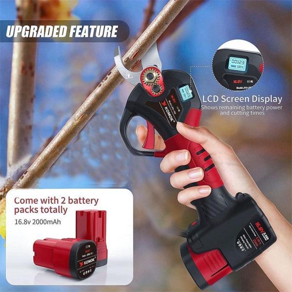 Quality LED Display Garden Cordless Pruning Shears 16.8V With 2 Rechargeable Batteries for sale
