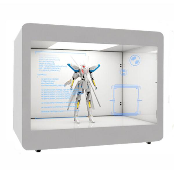 Quality Thin Publish Brightness Network Transparent Lcd Showcase Advertising Display for sale