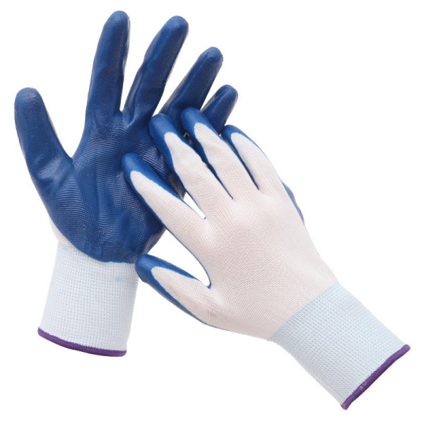 Quality Wear Resistant Road Safety Products Polyester Nitrile Coated Glove for sale