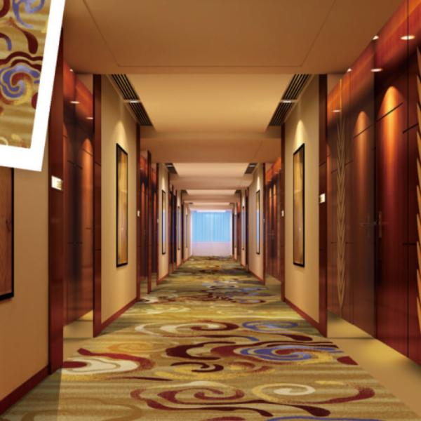 Quality Design 80% Wool And 20% Corridor Hotel Axminster Carpet For Home Pile Height 7mm for sale
