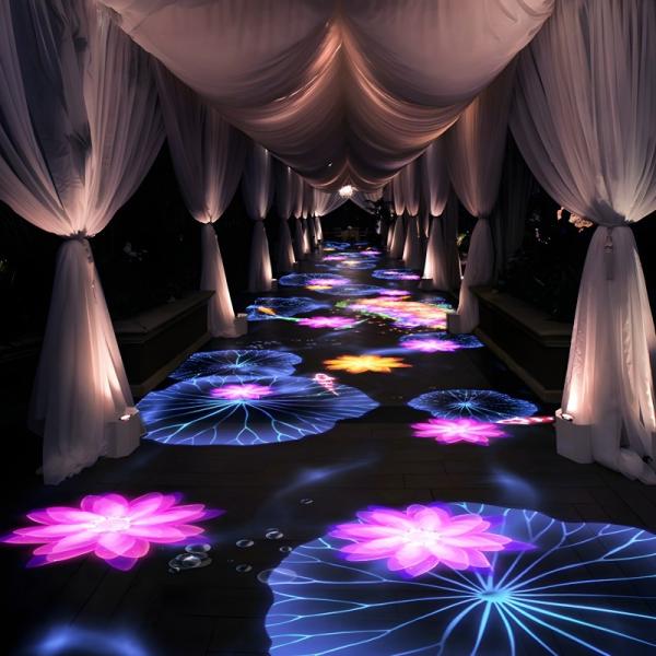 Quality Hotel Interactive Projection Game 3200 Lumens Holographic Floor Projection for sale