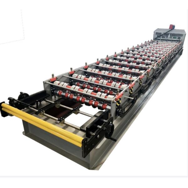 Quality Iron 0.8mm Corrugated Roofing Sheet Roll Forming Machine Hydraulic Cut for sale