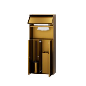 Quality 304 Stainless Steel Bathroom Concealed Trash Can with Built-in Tissue Box and for sale