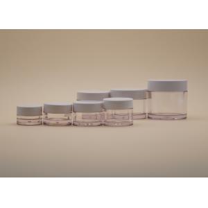 Quality Clear PETG Round Cream Jar ABS White Cap High Durability Not Easily Broken for sale