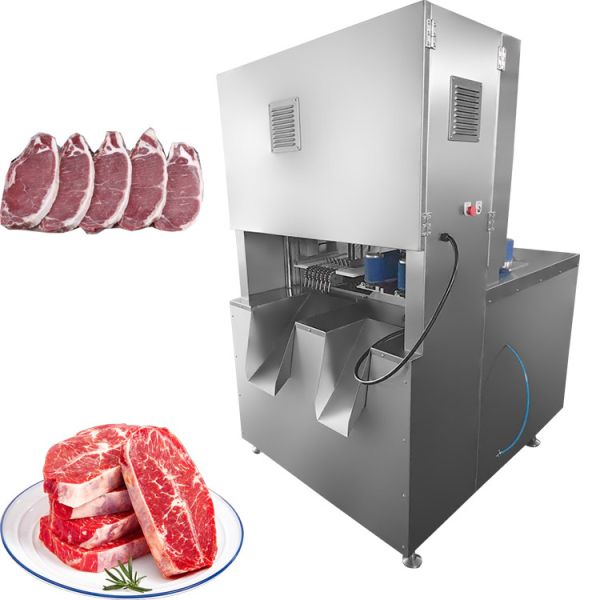 Quality Customized Frozen Beef Block Slicing Chicken Chuck Cutting Machine With 8 Pcs for sale
