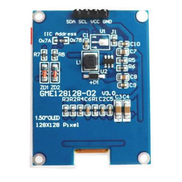 Quality 1.5 Inch OLED Display Panel Module Unit 128x128 Pixels 4 Pins I2C Interface With for sale