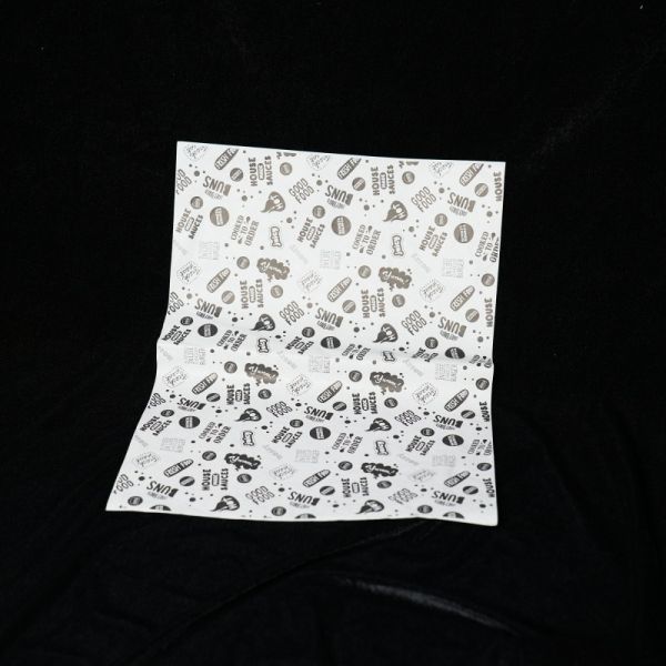 Quality Eco-friendly custom printed logo fast food grade hamburger sandwich greaseproof packaging paper for sale