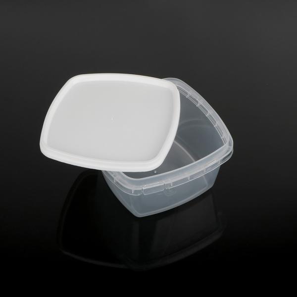 Quality Square Clear Deli Containers With Lids Stackable Tamper Proof for sale